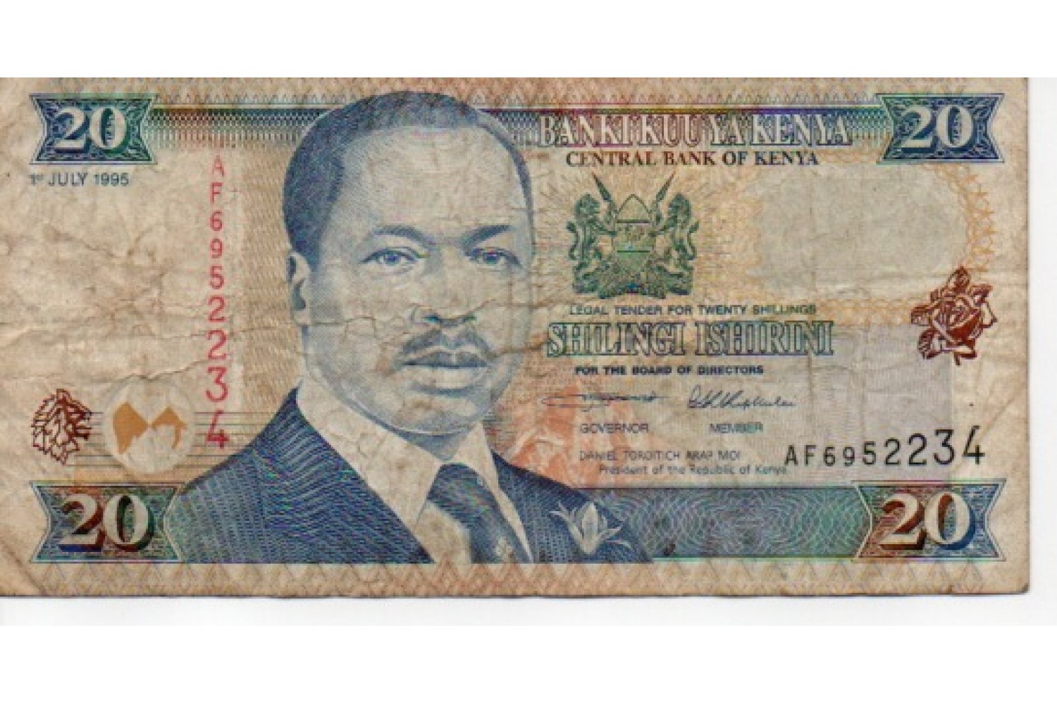 Kenya - 20 Shillings - AF6952234 - F - H902Banknotes